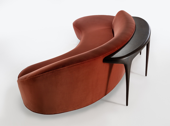 Vladimir Kagan, tables, Sculpted Sofa Table